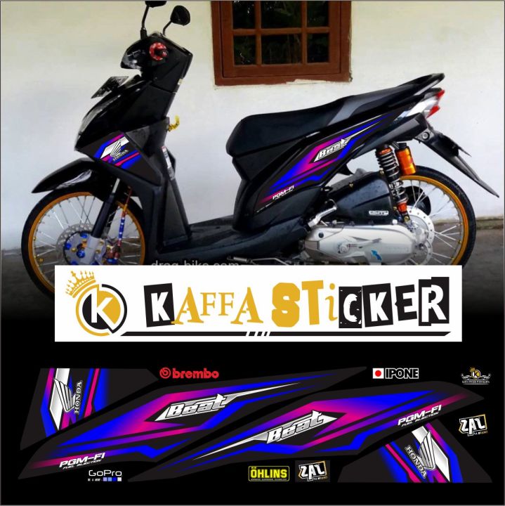 Sticker Striping variasi BEAT 2013 2014 2015 Fi / F1 Lama Variasi ...