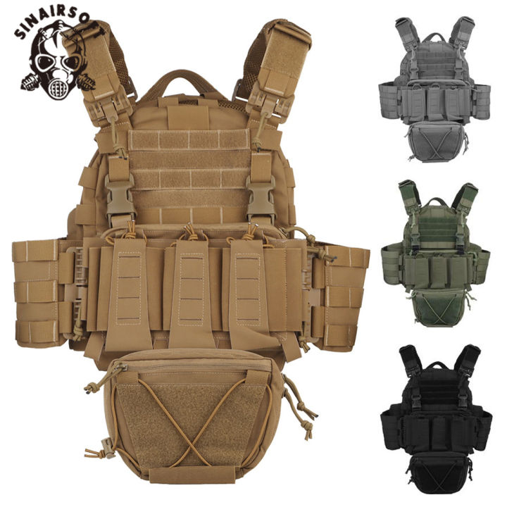SINAIRSOFT Tactical ARC Vest Tubes Quick Release Airsoft Plate Carrier ...