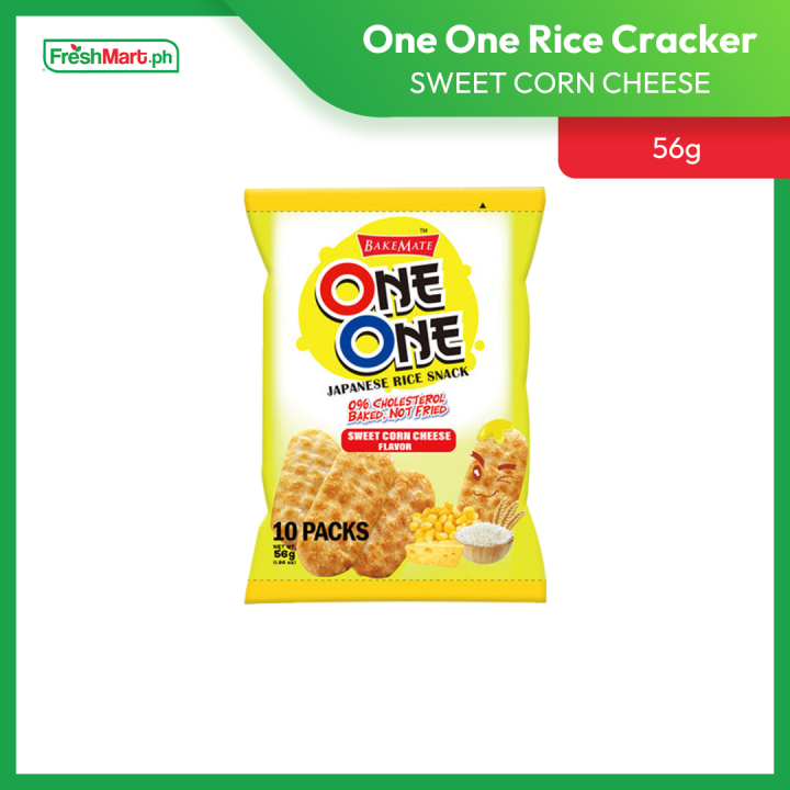Bakemate One One Japanese Rice Snack Sweet Corn Cheese 56g | Lazada PH