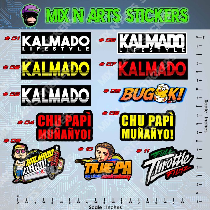 Kalmado Lifestyle Laminated Vinyl Sticker SOLD PER PIECE | Lazada PH