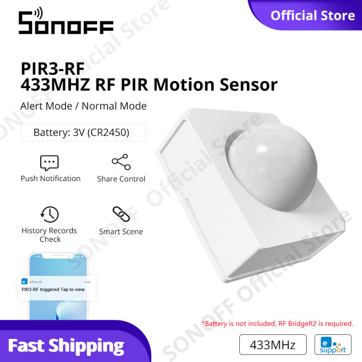 SONOFF PIR3-RF 433MHZ RF PIR Motion Sensor Smart Motion Sensor Smart ...