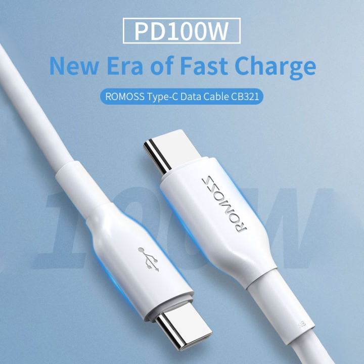 Romoss CB321 1M Data Cable 5A PD100W Super Fast Charge Large Current ...