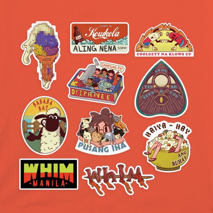 Whim Manila Witty Pinoy Puns Waterproof Sticker Pack - Waterproof Desk ...
