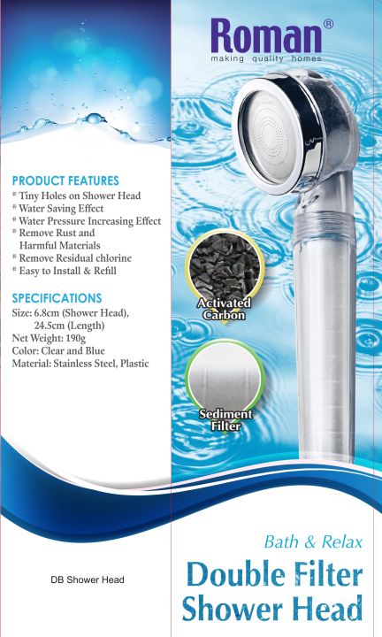 Roman Double Filter Shower Head | Lazada