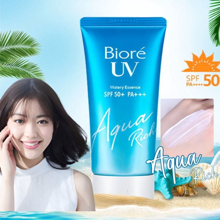 Biore UV Aqua Rich Watery Essence SPF50+ Whitening Tone Up Essenc BIORE ...
