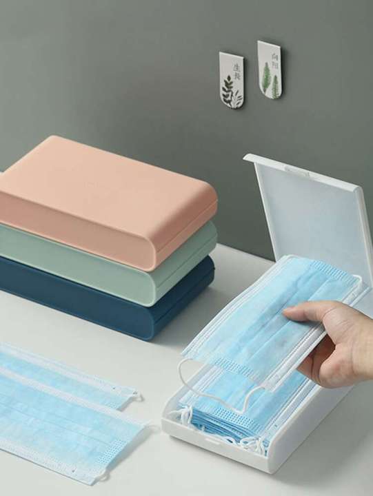 New Dust Proof Mask Storage Box (fits up to 20pcs Masks) with Clip Lock ...