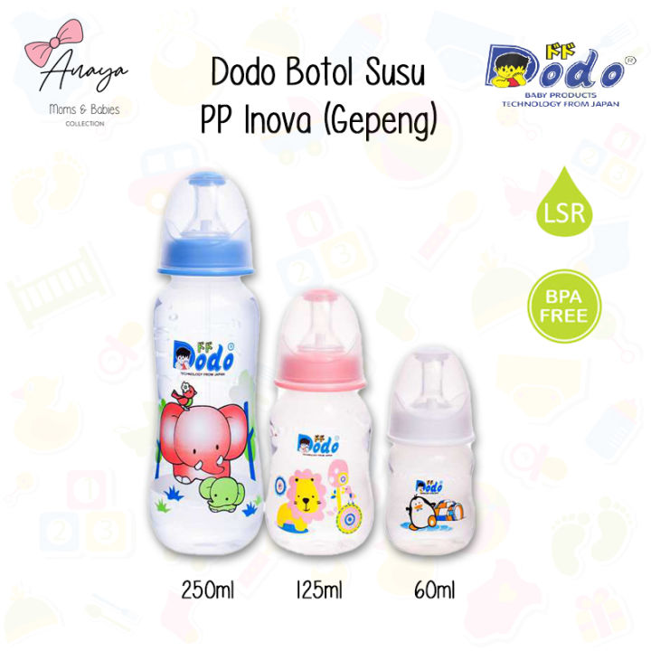 Dodo Bottle Pp Inova Botol Susu Inova Dot Gepeng 0 3 6 12 Bulan