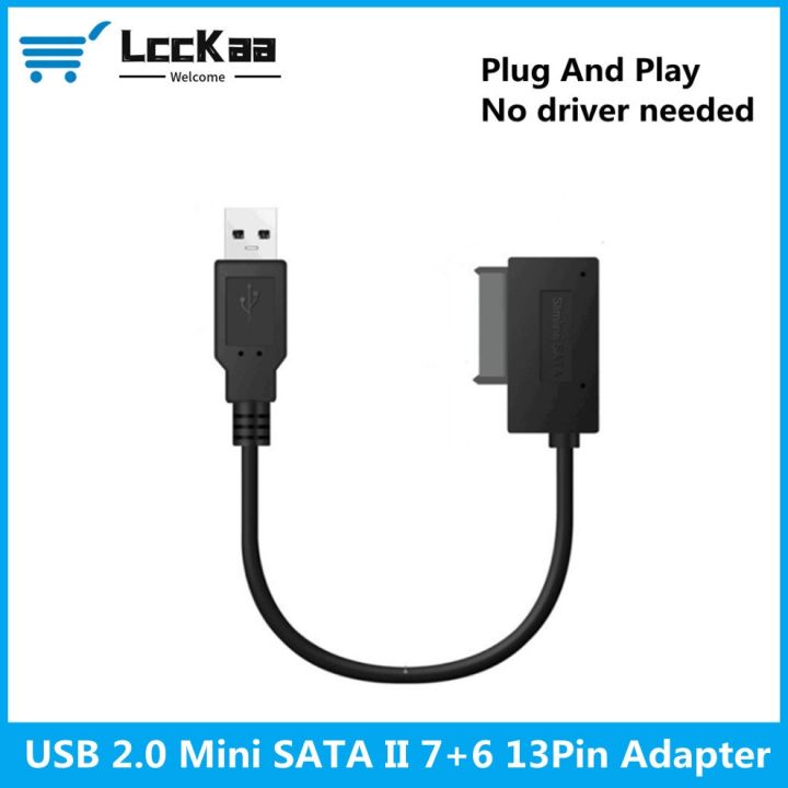 「LUNA electronic accessories」 USB to SATA Adapter SATA to USB2.0 to Sata 6P 7P 13 Pin Adapter ...