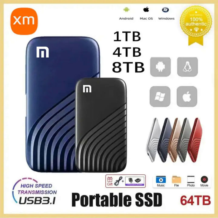 Original Portable SSD 1TB USB 3.1 Mobile Solid State Drive Type-C ...