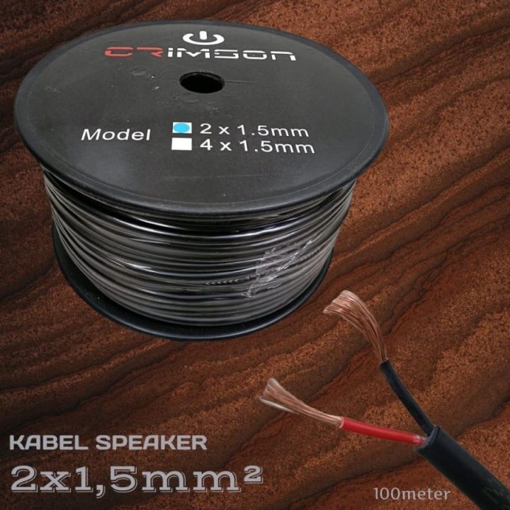 Per 1 meter kabel audio speaker 2x1.5 crimson | Lazada Indonesia