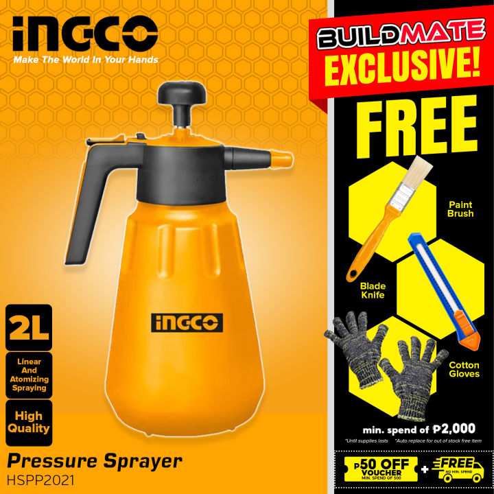 BUILDMATE Ingco 2L Pressure Sprayer HSPP2021 - IHT | Lazada PH