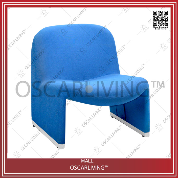 Sofa Minimalis Chairman Enzo Fabric Biru Khusus Jabodetabek | Lazada ...