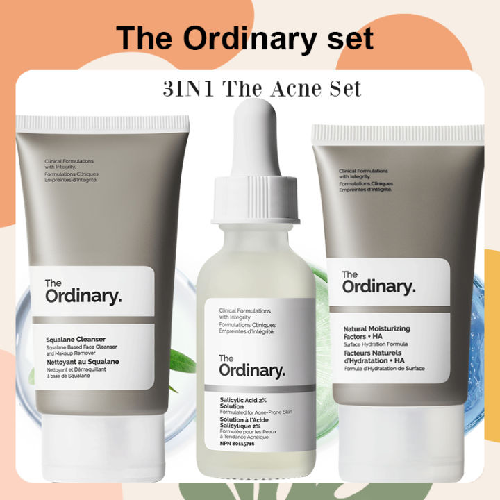 the ordinary set Squalane Cleanser+Salicylic Acid serum+Natural ...