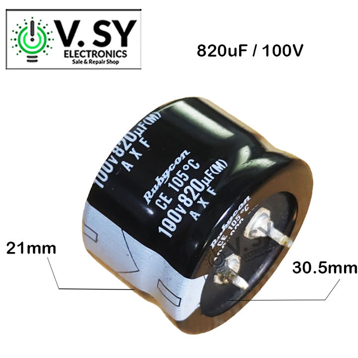 Original Rubicon 820uF 100V Electrolytic Capacitor | Lazada PH