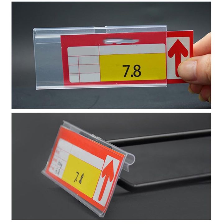 【Local Warehouse】30PCS Plastic Sign Label Holder Wire Shelf Retail ...