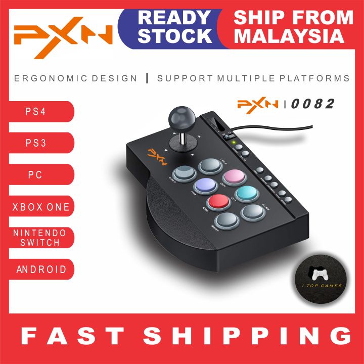 PXN-0082 FIGHTING ARCADE STICK For PC PS3 PS4 XBOX ONE SWITCH ANDROID ...