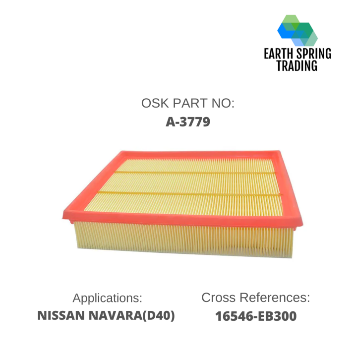 OSK AIR FILTER for NISSAN NAVARA D40 16546-EB300 | Lazada
