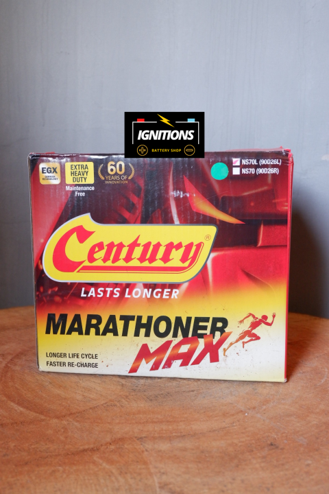 CENTURY CAR BATTERY NS70L / 90D26L | Lazada PH