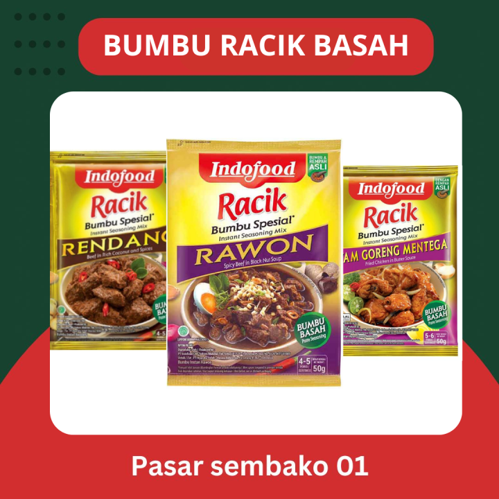 Bumbu Racik Basah 50gr - Rawon / Rendang / Ayam Goreng Mentega | Lazada ...
