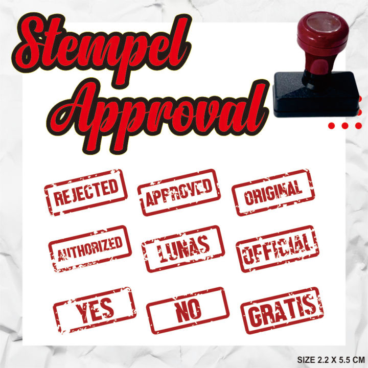 Stempel Flash Otomatis Cap Persetujuan Kantor Toko Stempel Approval ...