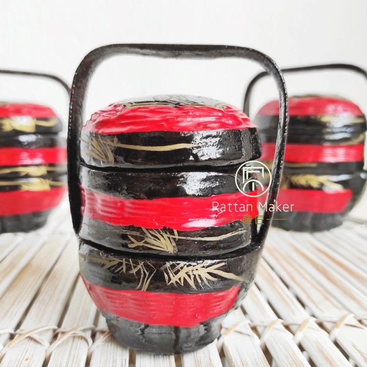 [Mini] Two Layers Bakul Siah Hokkien Basket (Auspicious Basket ...