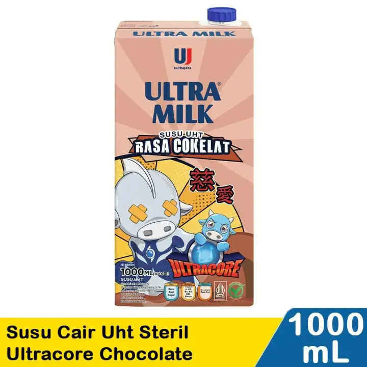 Ultra Susu Cair Uht Steril Ultracore Chocolate 1000mL | Lazada Indonesia