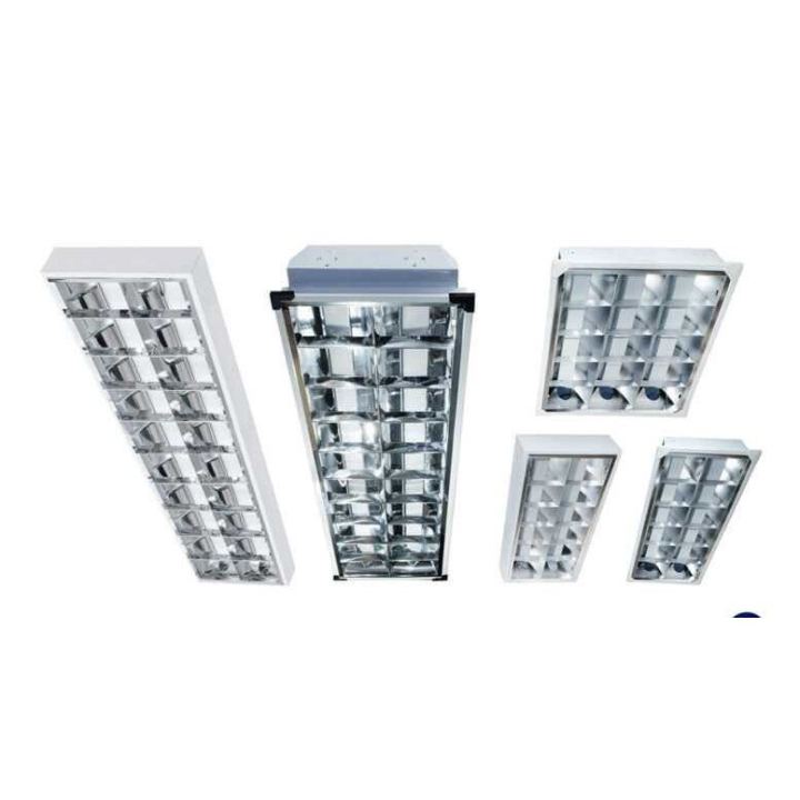 T8 LOUVER HOUSING WHIT LED TUBE LIGHT MOUNTED LED GRILLED LUMINAIRE ...