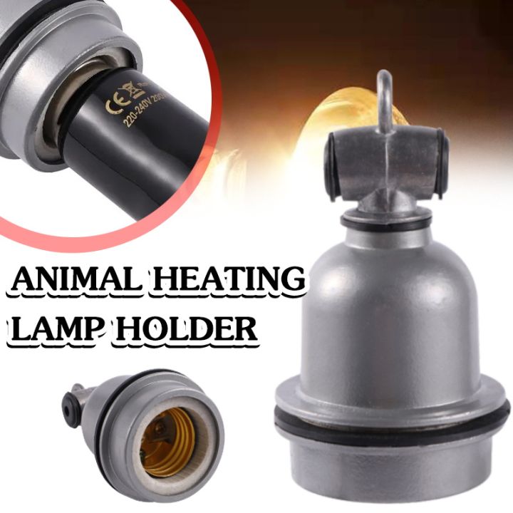 Reptile Pet Heating Lamp Holder with Lamp Holder E27 Dome Ceramics Bulb ...