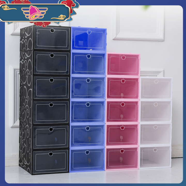 Hard shell large size colorful plastic shoe rack organizer foldable ...