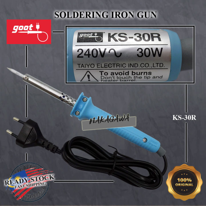 ORIGINAL JAPAN GOOT SOLDERING IRON KS-30R 30W QUICK HEAT SOLDERING GUN ...