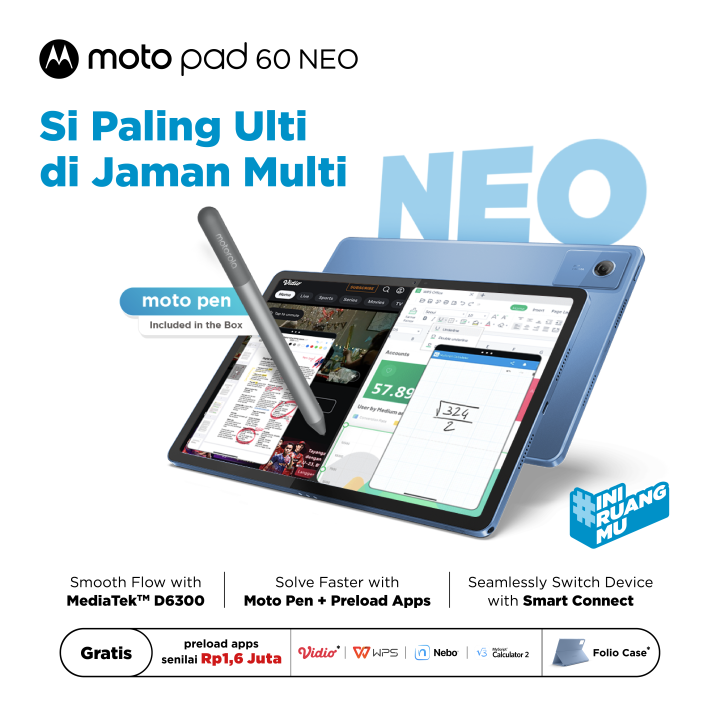 Motopad 60 Neo - 4GB/128GB - MediaTek Dimensity 6300 - 11" IPS 500nits ...