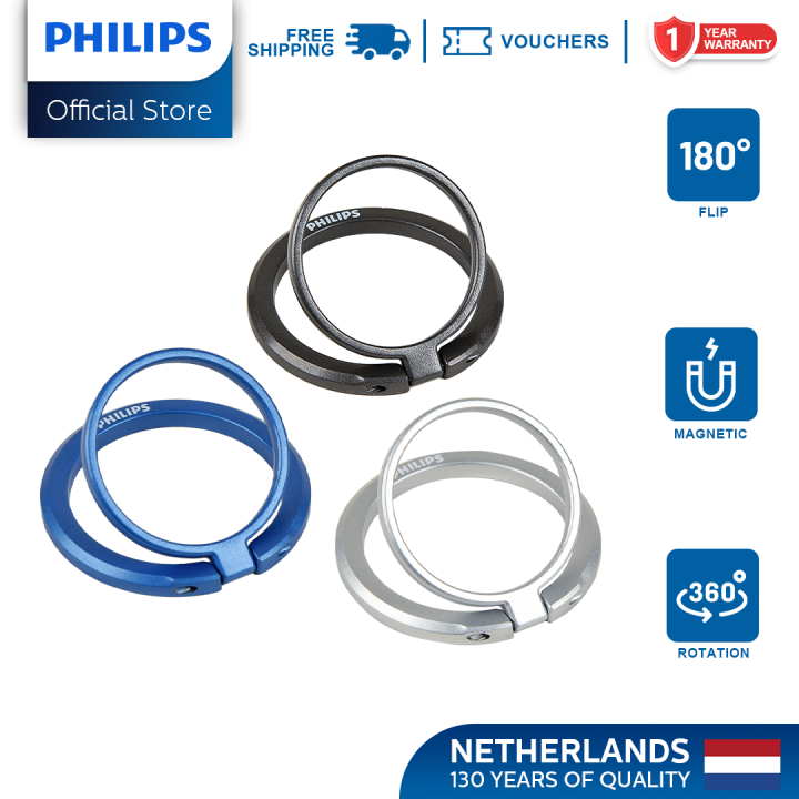 Philips 360°Rotation 180° Flip Magnetic Ring Stand Phone Holder | Lazada PH
