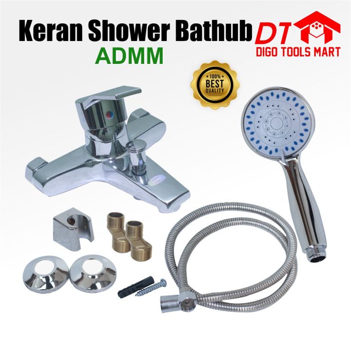 Keran Shower Bathub Kamar Mandi Air Panas Dan Dingin Full Set | Lazada ...