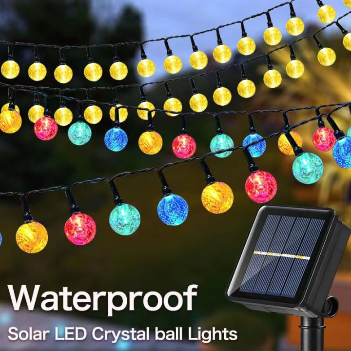 Solar Crystal ball lights 5/7/12M lights string waterproof fairy lights ...