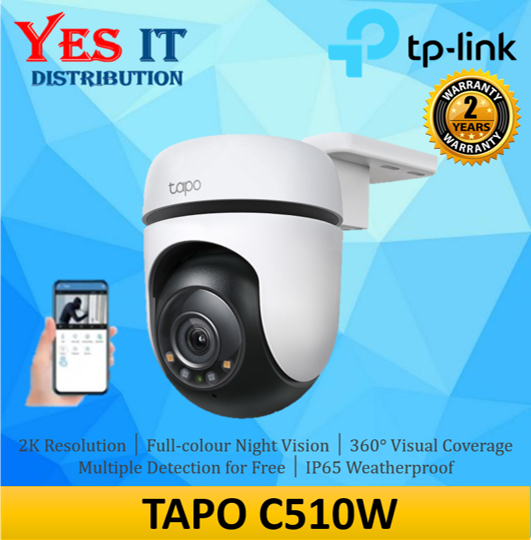 TP-Link Tapo C510W 2K CCTV Pan Tilt AI Outdoor Home WiFi Network Security Camera | Lazada
