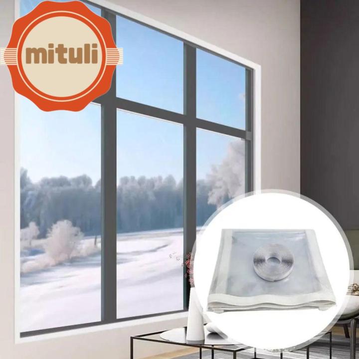 MITULI โปร่งใสมาก ม่านกันหนาว สายรัดกาว กันลม ฟิล์มหน้าจอกระจกหน้าต่าง ...