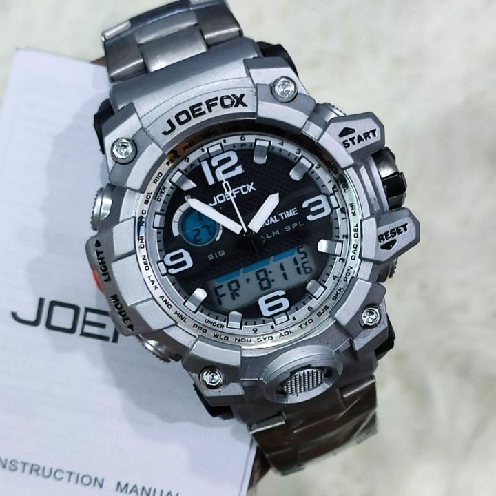JoeFox Original Dual-Time Action Watch Japan Movement Water Proof ...
