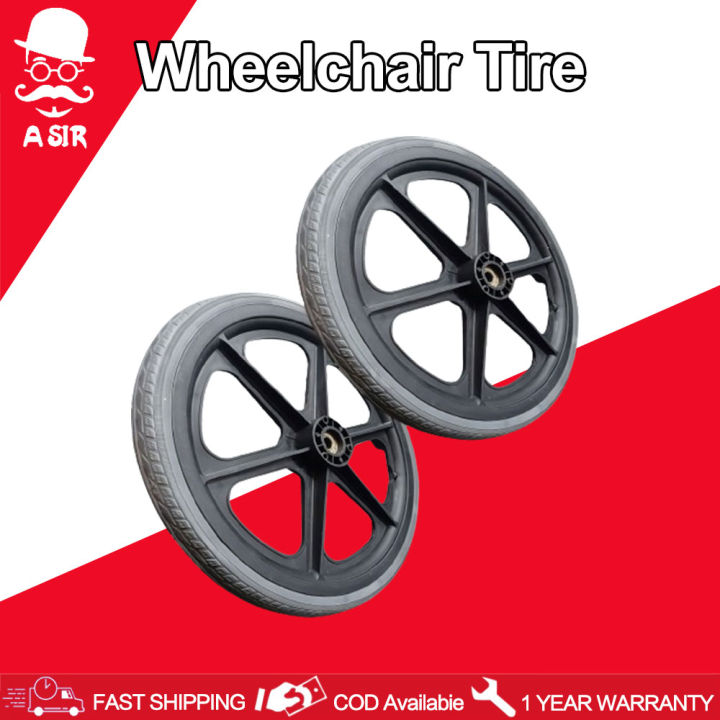 Wheelchair Tire 14inch Solid Tyre Front Caster Walking Aids Wheelchairs ...