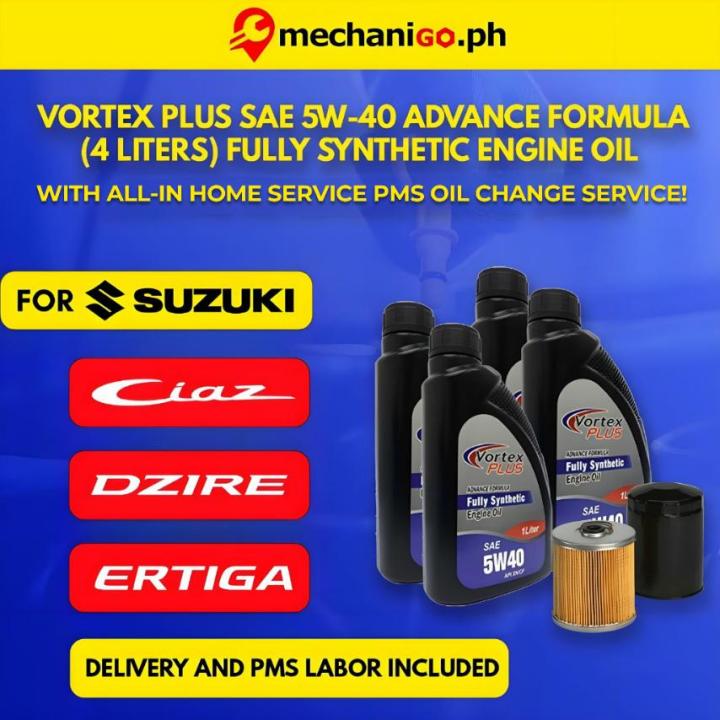 VORTEX PLUS SAE 5W-40 ADVANCE FORMULA (4 Liters) Fully Synthetic ...