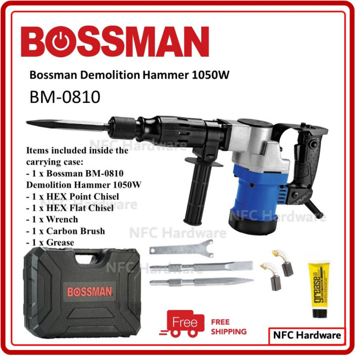 BOSSMAN BM-0810 Demolition Hammer 1050W | Lazada