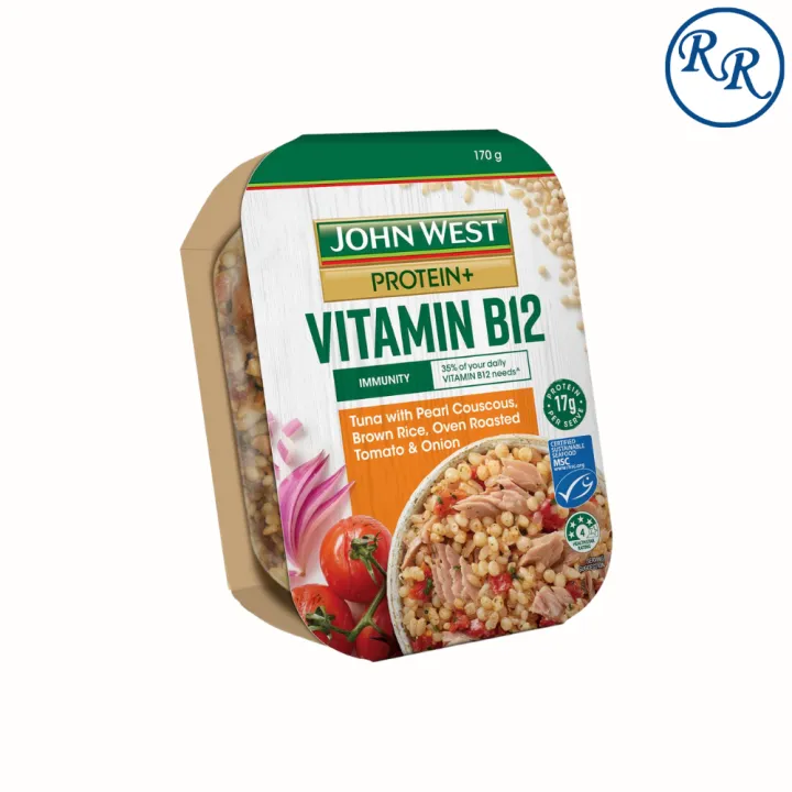 JOHN WEST PROTEIN VITAMIN B12 TUNA WITH PEARL COUSCOUS, BROWN RICE ...