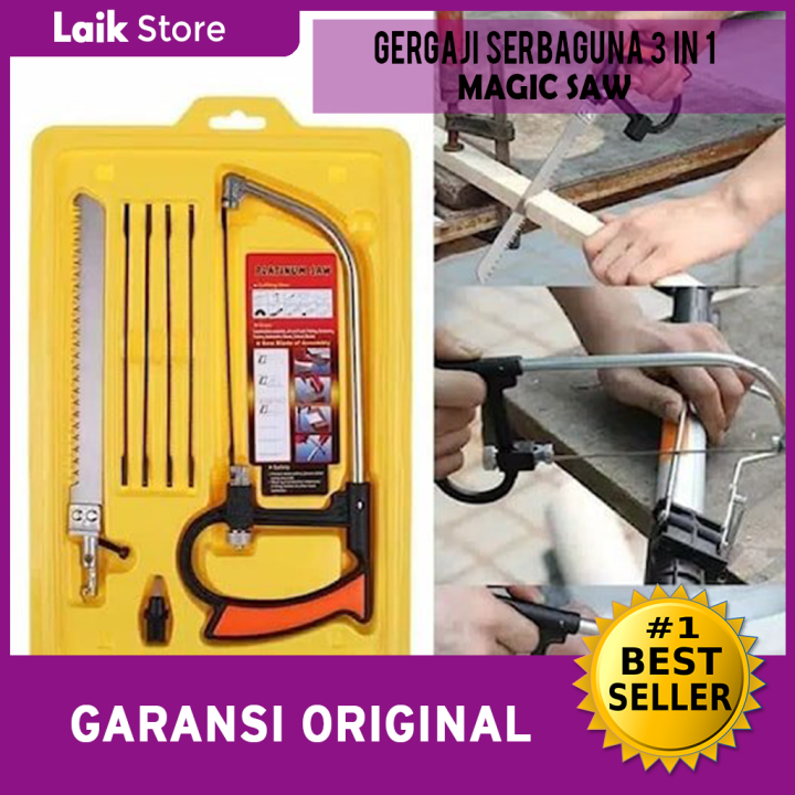 Gergaji Multifungsi Set 3 Way Blade Magic Saw Serbaguna Pemotong Pipa ...