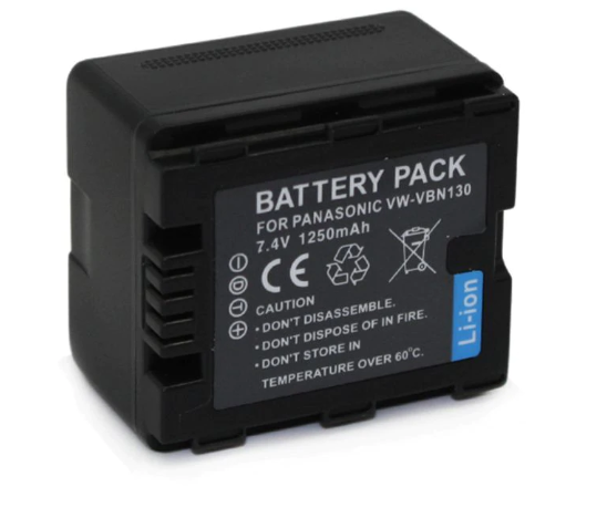 แบตเตอรี่ กล้อง VDO Panasonic Battery รหัสแบต VBN 130 ใช้กับกล้องรุ่น ...