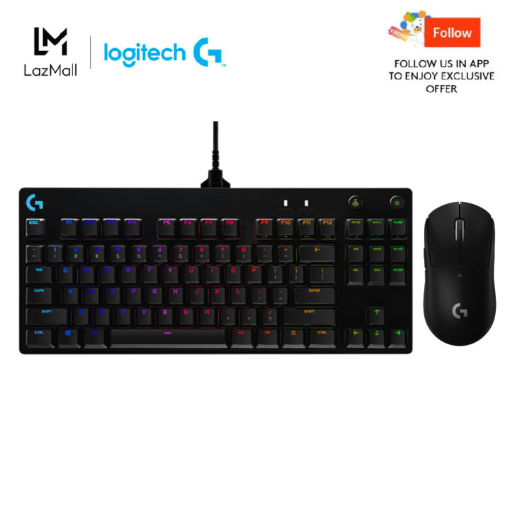 Logitech G PRO Mechanical Gaming Keyboard + G PRO X SUPERLIGHT Wireless ...