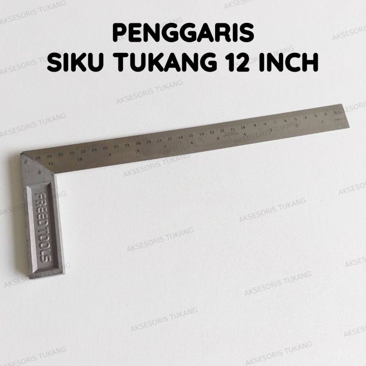 Siku Tukang 12 Inch Stainless Steel Penggaris Siku 30 cm 12" Inci | Lazada Indonesia