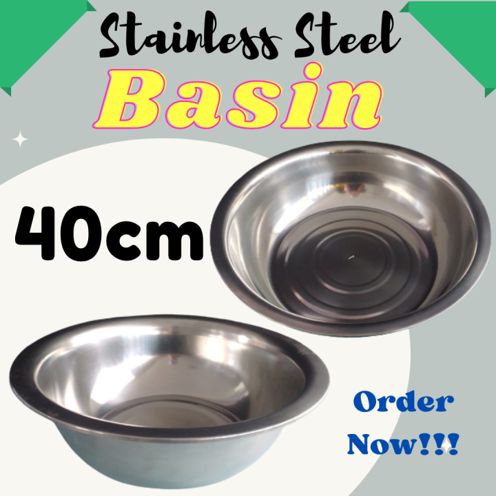 40cm Stainless Steel Basin | Lazada PH