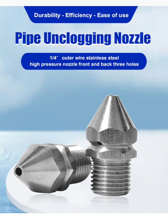 High Pressure Cleaning Pipe Unclogging Outside Wire Nozzle Water Rat ...