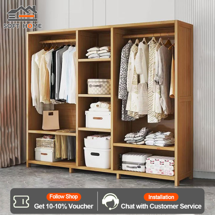 SOFTHOME Cabinet For Clothes Wardrobe Small Home Bedroom Simple Modern ...