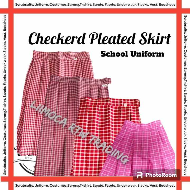 L.CO'S SCHOOL UNIFROM CHECKERD PLEATED SKIRT/SKIRT UNIFORM | Lazada PH
