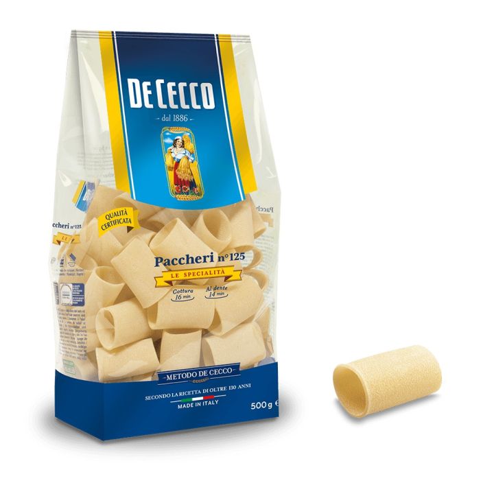 Pasta Paccheri No.125 De Cecco, 500 grs pasta spaghetti box pasta ...